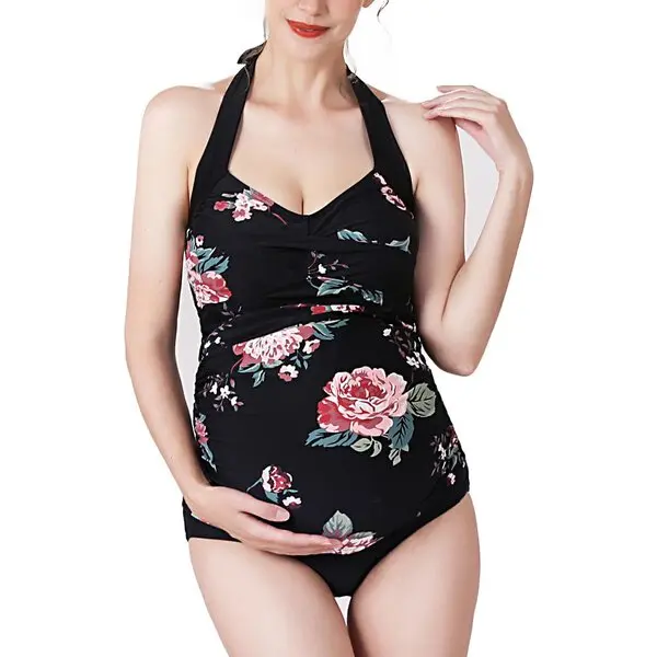 KIMI + KAI Arely Floral Print Maternity Swimsuit - Multicolored