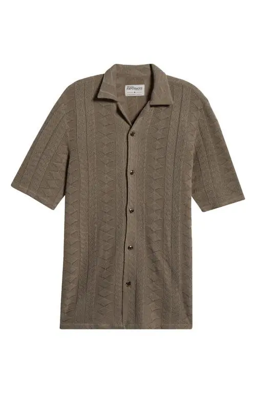 ORIGINAL PAPERBACKS Positano Cabled Knit Camp Shirt