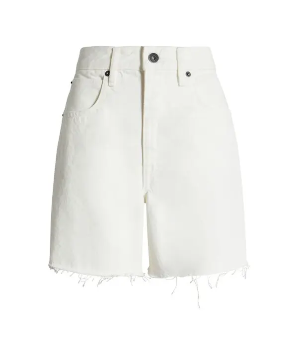SLVRLAKE Sienna High Waist Denim Shorts - White