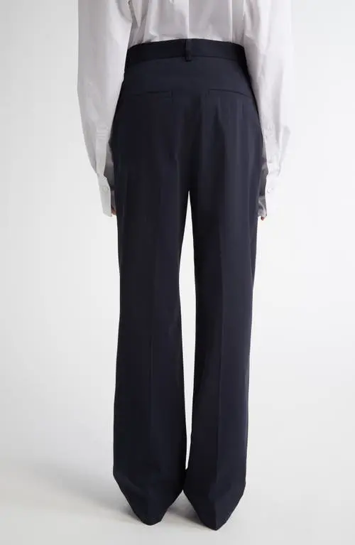 TOTEME Pleated Straight-leg Trousers - Nightfall