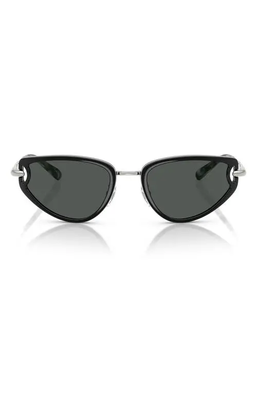 Tory Burch 53mm Cat Eye Sunglasses - Black