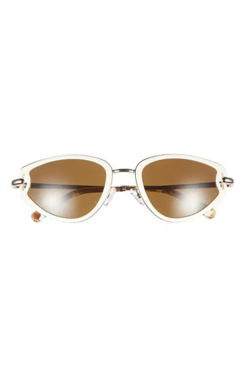 Tory Burch 53mm Cat Eye Sunglasses - Ivory / Ochre