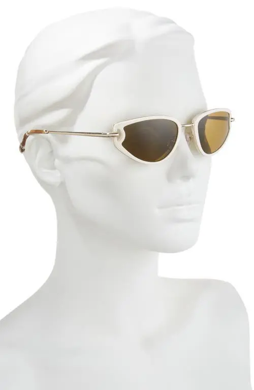 Tory Burch 53mm Cat Eye Sunglasses - Ivory / Ochre