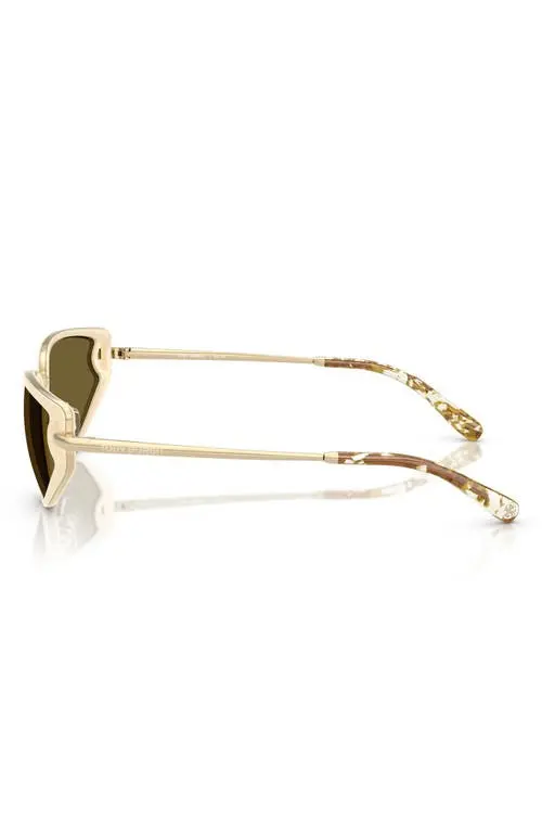 Tory Burch 53mm Cat Eye Sunglasses - Ivory / Ochre