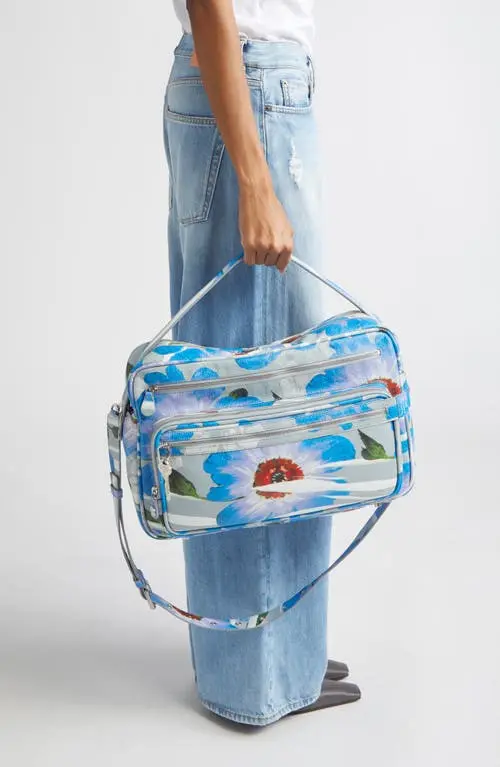 Acne Studios Medium Camero Leather Shoulder Bag - Blue