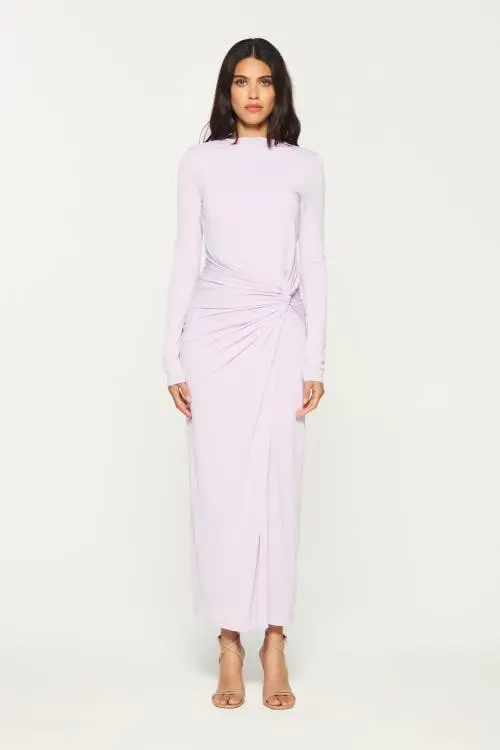 DASKA Athena Twist Maxi Dress - Lilac