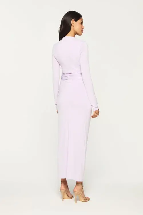 DASKA Athena Twist Maxi Dress - Lilac