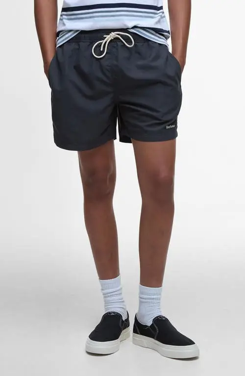 Barbour Staple Logo Swim Trunks - Black