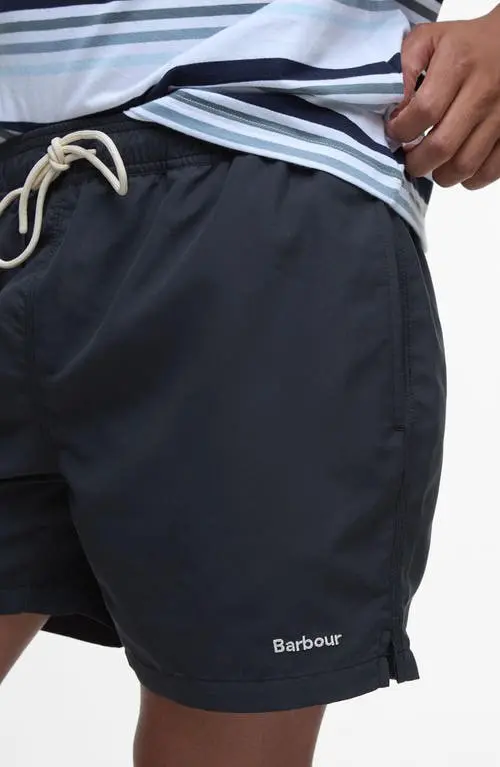 Barbour Staple Logo Swim Trunks - Black