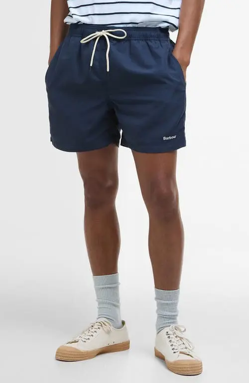 Barbour Staple Logo Swim Trunks - Navy Blue