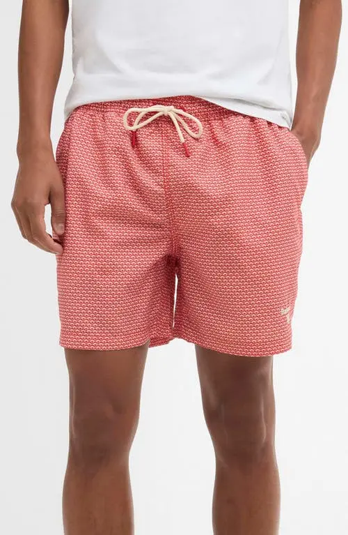 Barbour Shell Swim Trunks - Red
