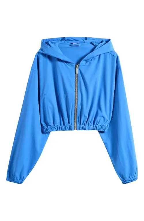 FLORENCE BY MILLS Front Zip Hooded Crop Track Jacket - Regatta