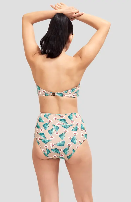 SAUIPE Giovanna High Waisted Bikini Bottom - Cactus Print