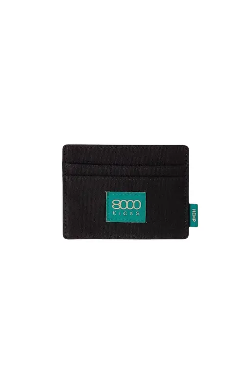 8000KICKS Skinny Hemp Wallet - Black