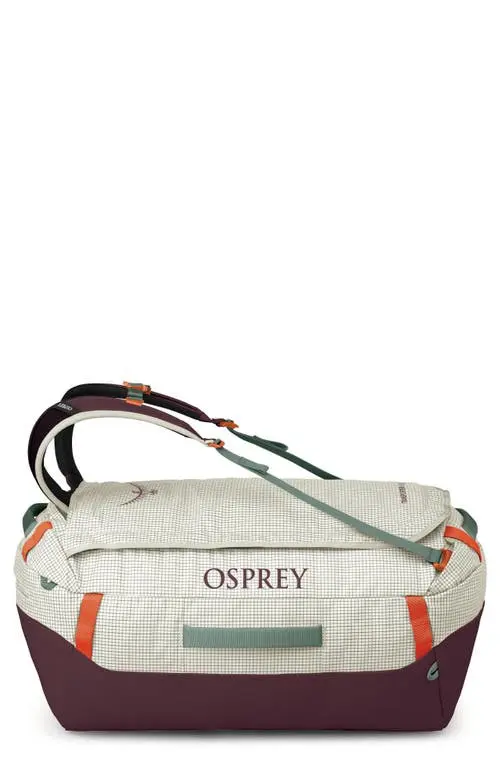 OSPREY Transporter 65-liter Duffle Luggage - Mystery White/moody Burgundy