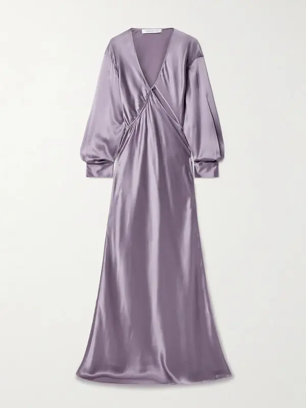 Christopher Esber Cutout Silk-satin Maxi Dress - Purple