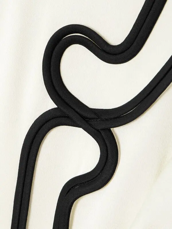 JIL SANDER Appliquéd Satin Top