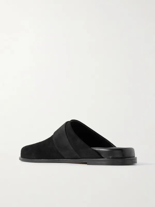 AeydĒ Finja Buckled Suede Mules