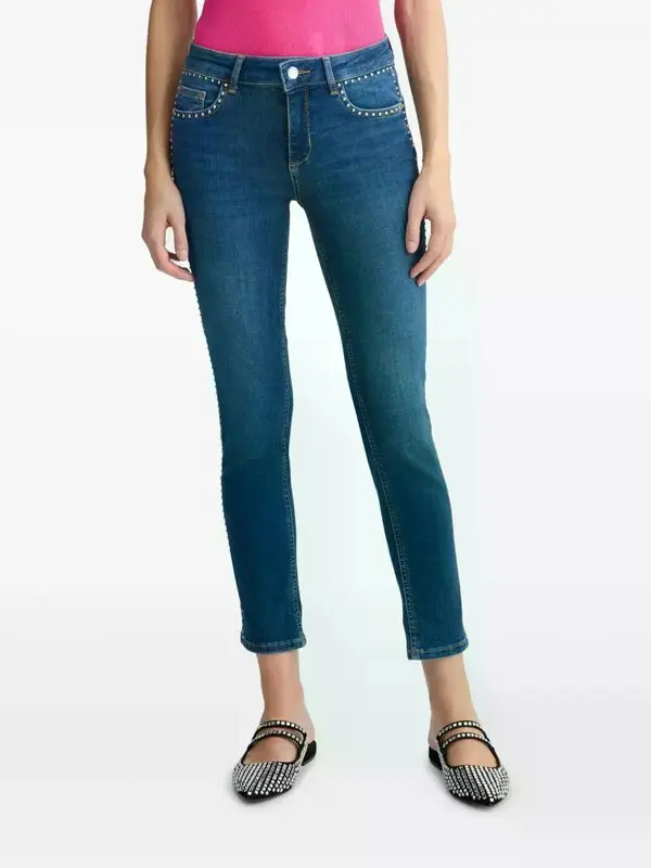 Liu Jo Stud-embellished Cropped Jeans