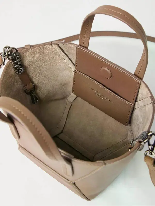 Brunello Cucinelli Leather Mini Tote - Brown