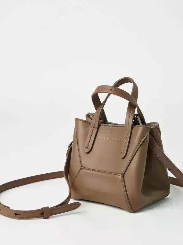 Brunello Cucinelli Leather Mini Tote - Brown