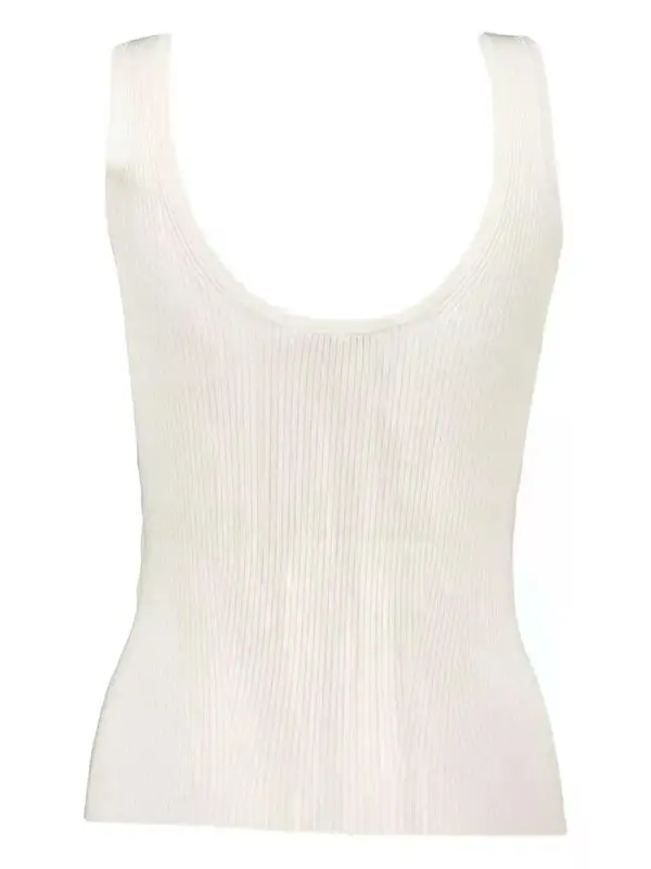 Zimmermann Ribbed Tank Top - White