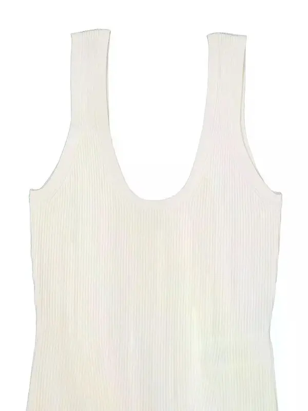 Zimmermann Ribbed Tank Top - White