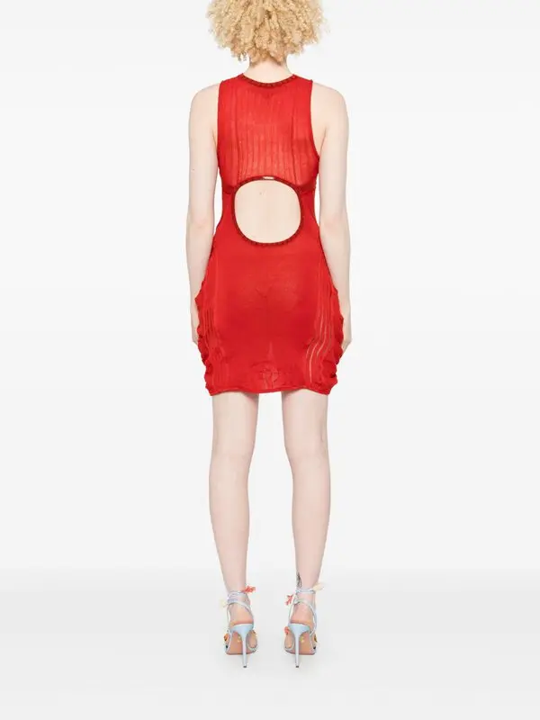 open lace back dress ISA Boulder Mind Map Dress (with Bra) RS23DR7 Chilli Red S / Red