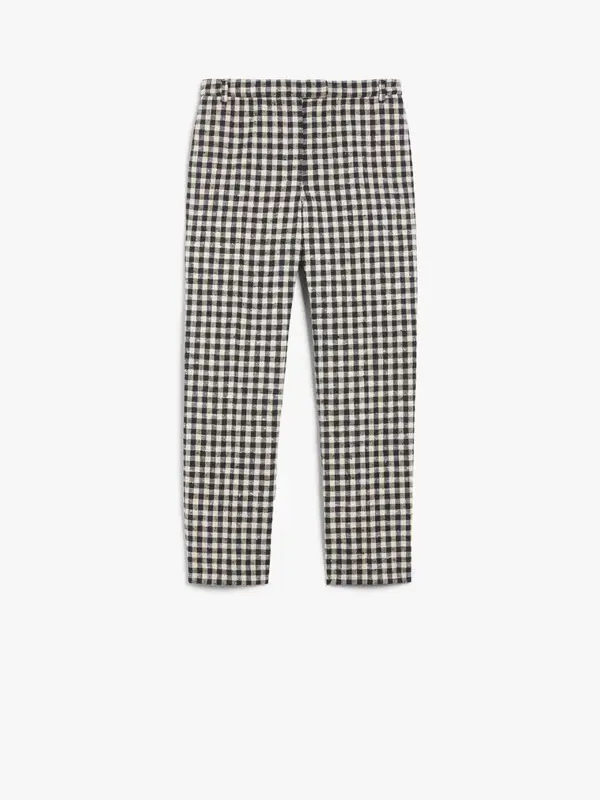 Max Mara Gingham Cotton-silk Trousers