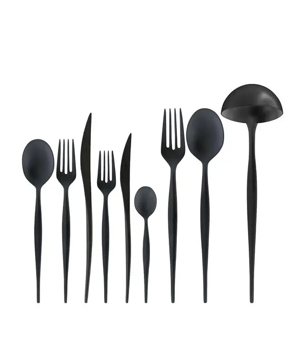 BUGATTI Stainless Steel Natura 45-piece Cutlery Set - Black