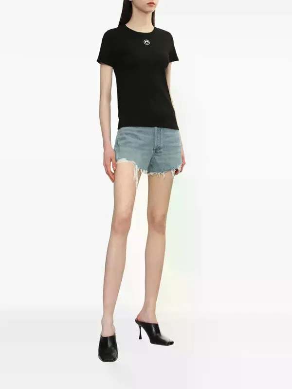 AGOLDE Ripped Denim Shorts - Blue