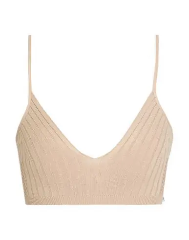 OTTOD'AME Knitted Crop Top - Sand