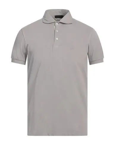 TOMBOLINI Polo Shirt Taupe Size Cotton, Elastane - Grey