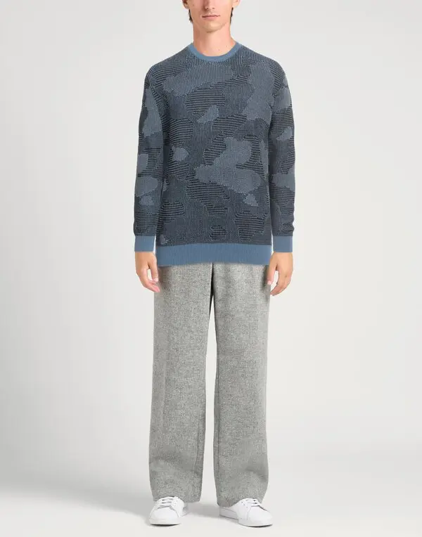 ZANONE Jacquard-knit Crewneck Sweater - Blue