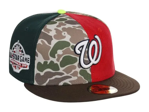 New Era Washington Nationals Mlb Maximal 59fifty Fitted Cap - Multi/plaid/pink
