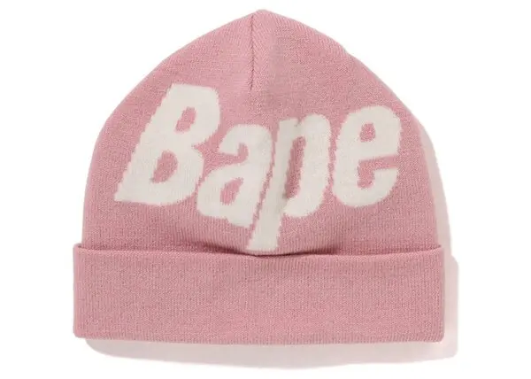 A BATHING APE Knit Cap Beanie - Pink