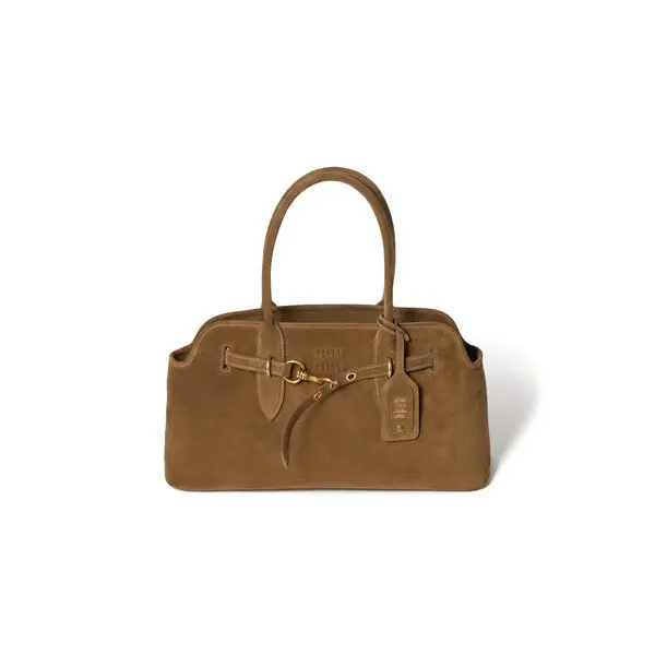 Miu Miu Aventure Suede Bag - Olive Green