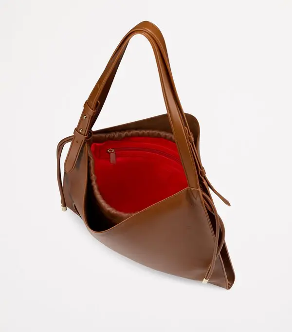 CHRISTIAN LOUBOUTIN Small Baggy Leather Tote - Red