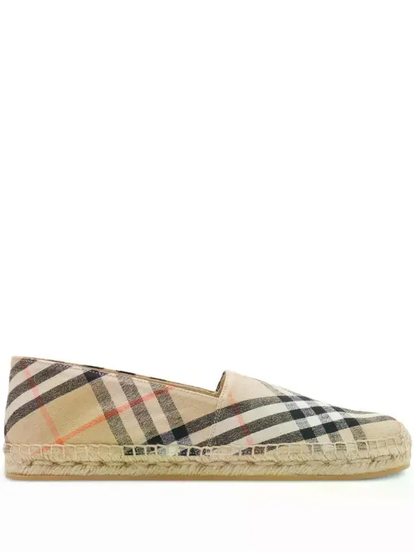 Burberry Check Espadrilles - Neutrals