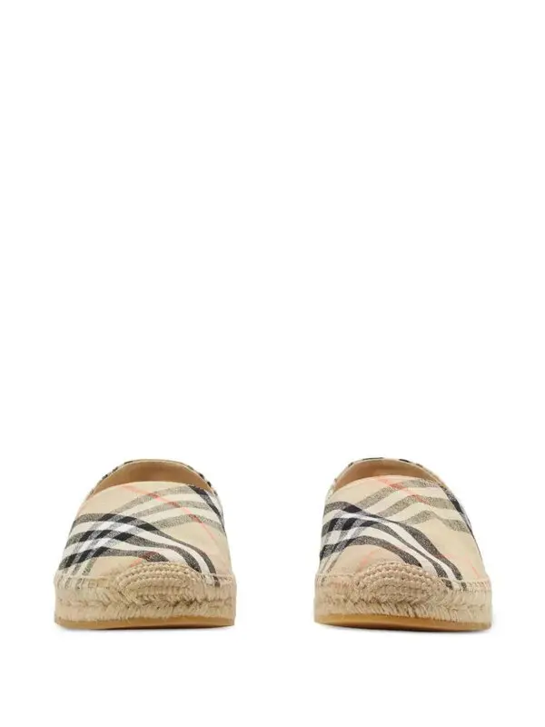 Burberry Check Espadrilles - Neutrals