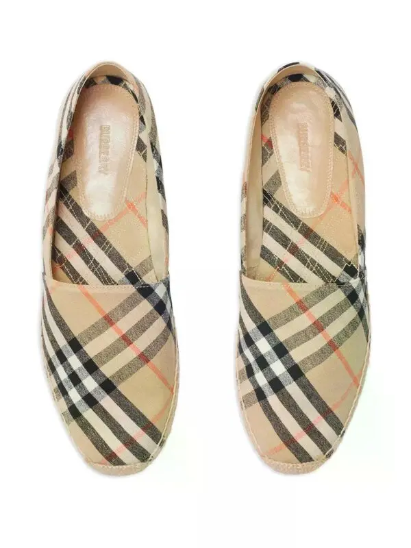 Burberry Check Espadrilles - Neutrals