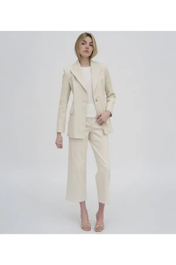 Rosetta Getty Stretch Plonge Peak Lapel Jacket - Neutral