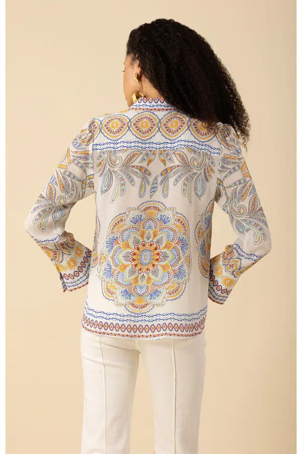 Hale Bob Lara Silk Top - Neutral