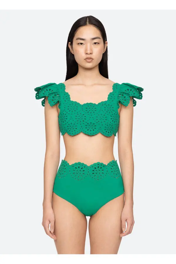 Sea Mae Eyelet Bikini Top