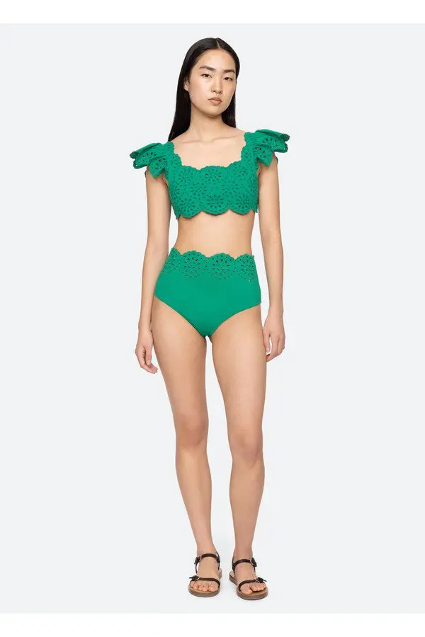 Sea Mae Eyelet Bikini Top