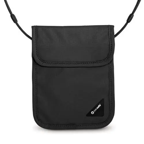 PACSAFE Anti-theft Rfid Blocking Neck Pouch - Black
