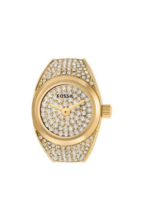 Fossil Crystal Pavé Ring Watch