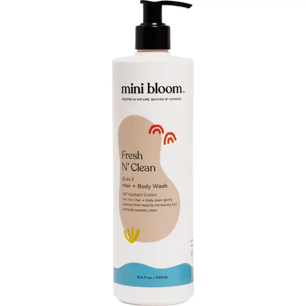 MINI BLOOM Fresh N' Clean 2-in-1 Hair And Body Wash - Full Size (16.8oz)