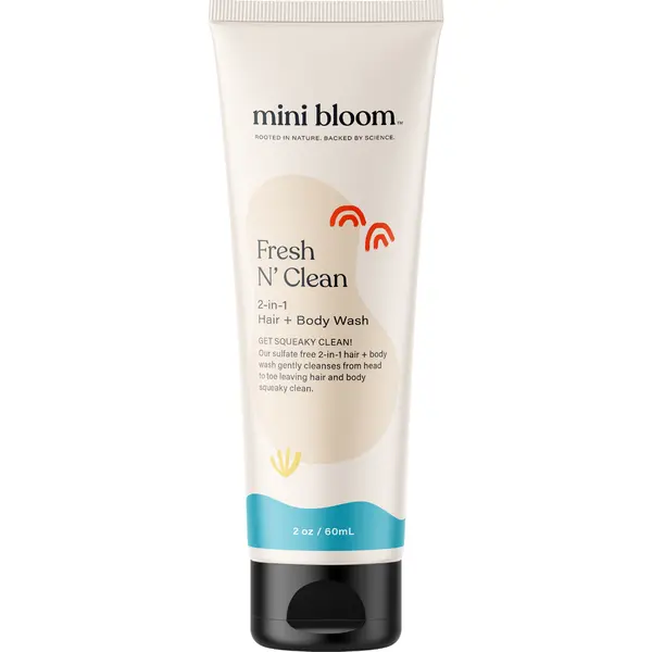 MINI BLOOM Fresh N' Clean 2-in-1 Hair And Body Wash - Travel Size (2oz)