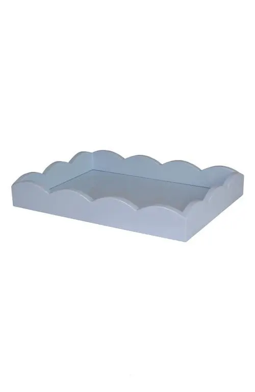 ADDISON ROSS LONDON Scalloped Wood Tray - Denim